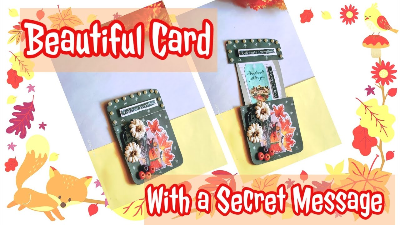 A beautiful card Tutorial | Card with a secret message - YouTube