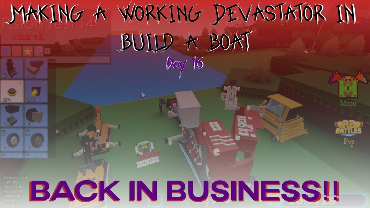 Making a Working Devastator in Build a Boat Day 16!(Back in Business!) - YouTube