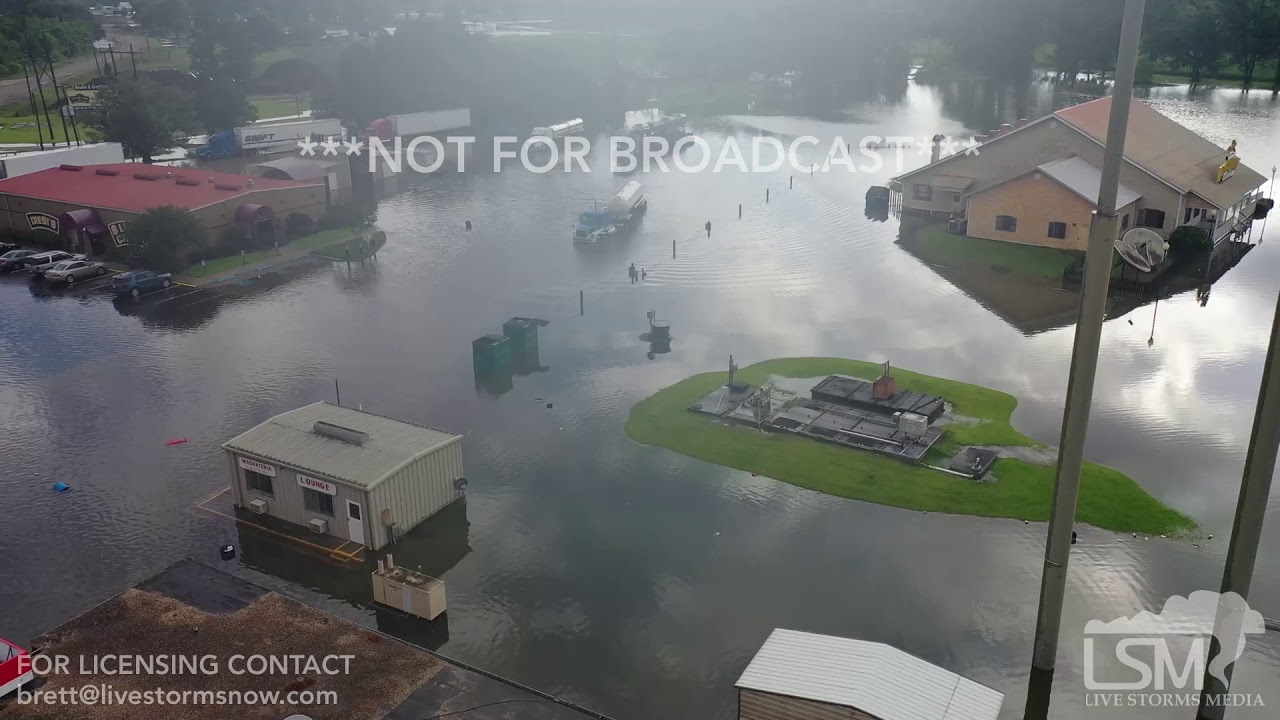 6-6-2019 Henderson, La flash flooding from drone shows huge area of ...