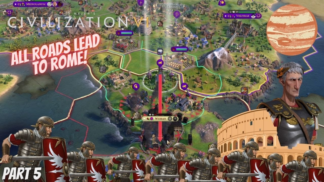 WAR with CHINA... Again | Civilization 6 ROME Walkthrough | Part 5 ...