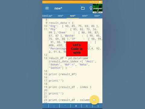 4.Create a DataFrame and display row labels, column labels, data types of columns and the ...
