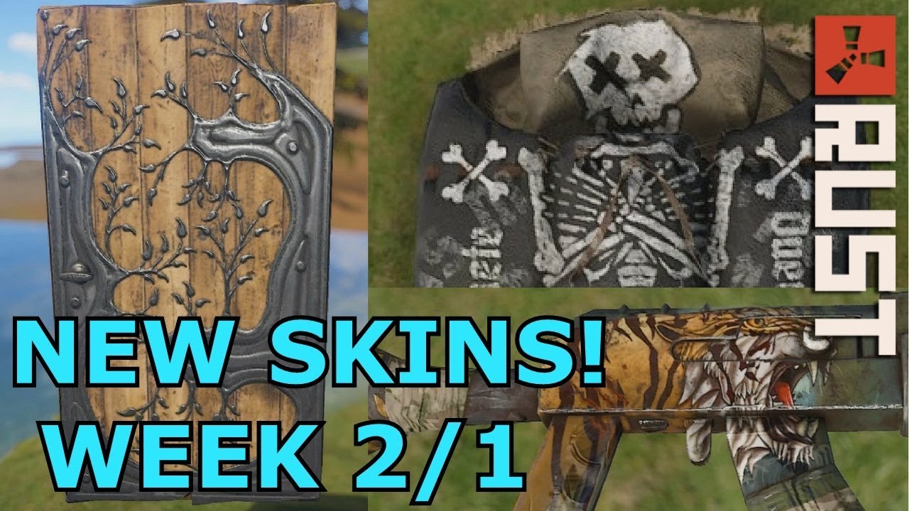 RUST: 12 New Skins! King of Jungle Ak47, Wisdom Door, Muertos Sleeping Bag, and More! (Week 2/1 ...
