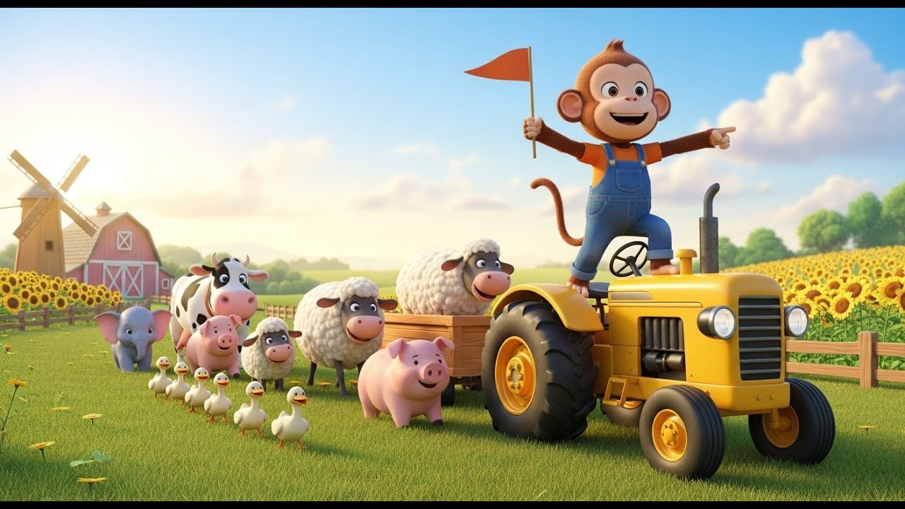 Monkey Cartoon Funny Rescue: Farm Animals Saved - YouTube