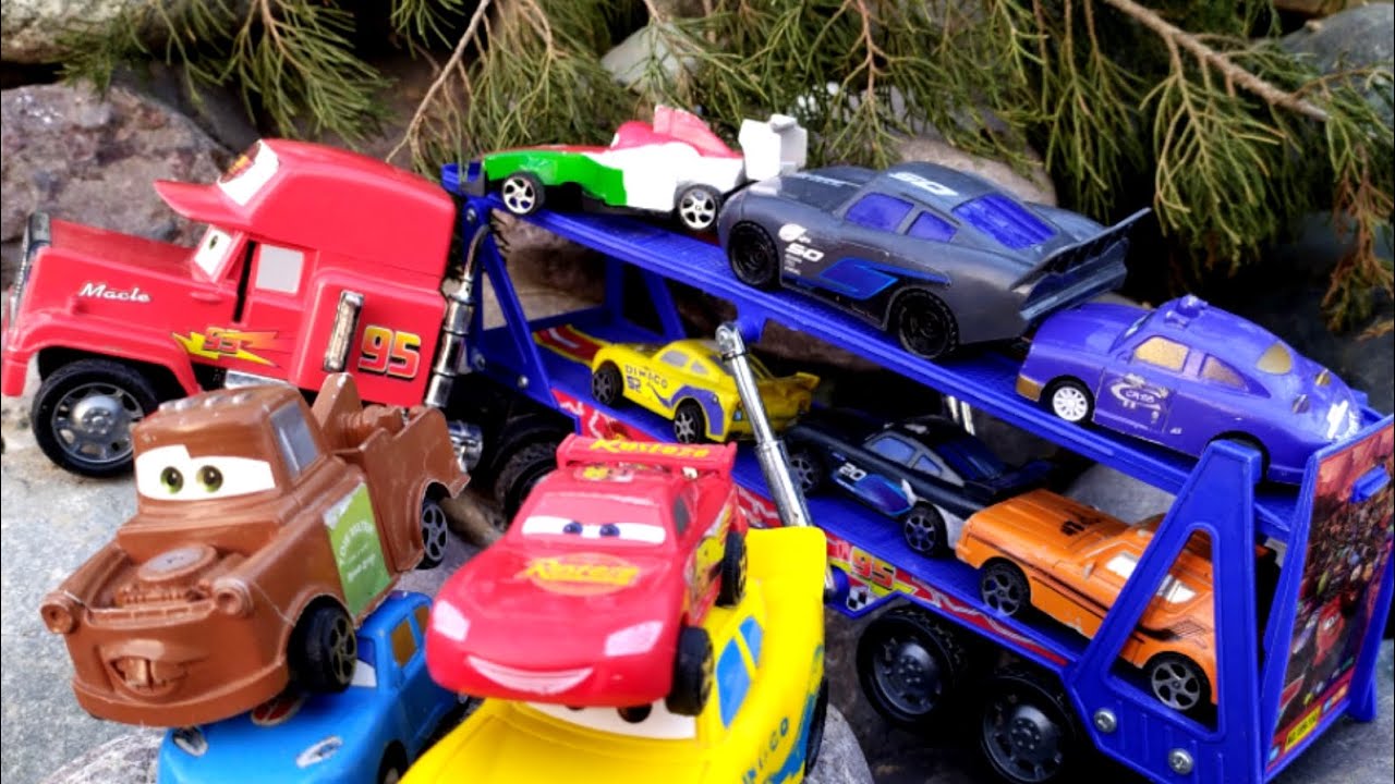 Cars lightning McQueen, Truck MacLe,Tractor, Francesco Bernoulli ...