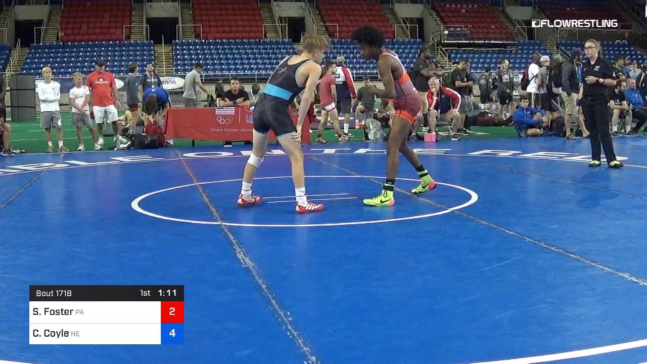 106 Lbs Cons 4 Steven Foster Pennsylvania Vs Caleb Coyle Nebraska - YouTube