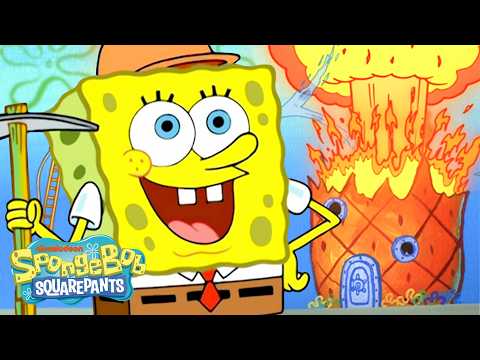 SpongeBob Wrecking Homes in Bikini Bottom 🏠 | 45 Minutes | SpongeBob