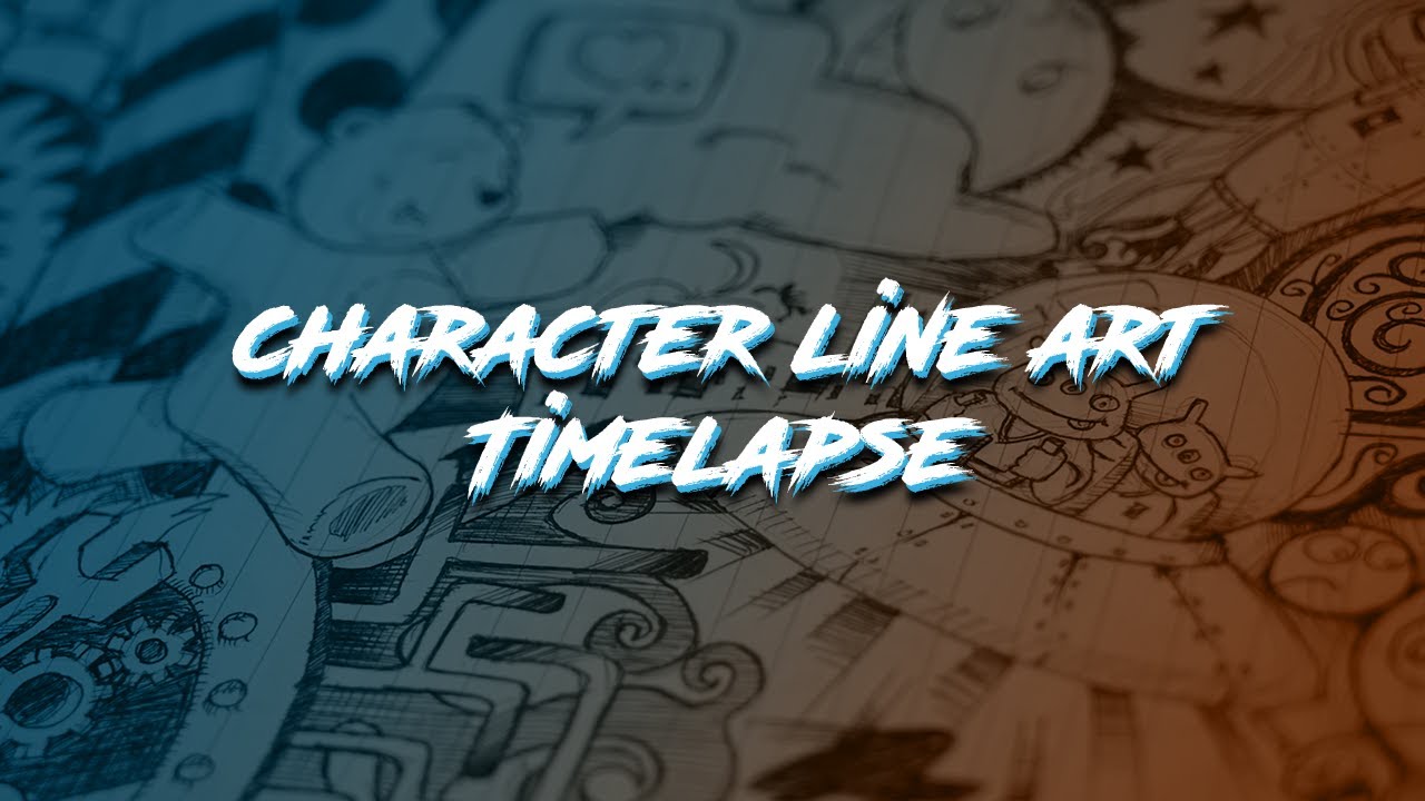 Character Line Art Timelapse - YouTube
