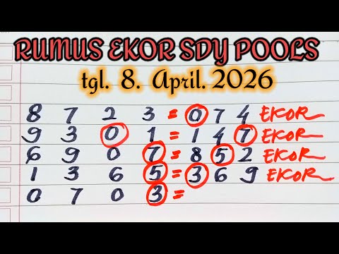PREDIKSI SDY POOLS TGL 8 APRIL 2026/RUMUS KEPALA EKOR JITU 