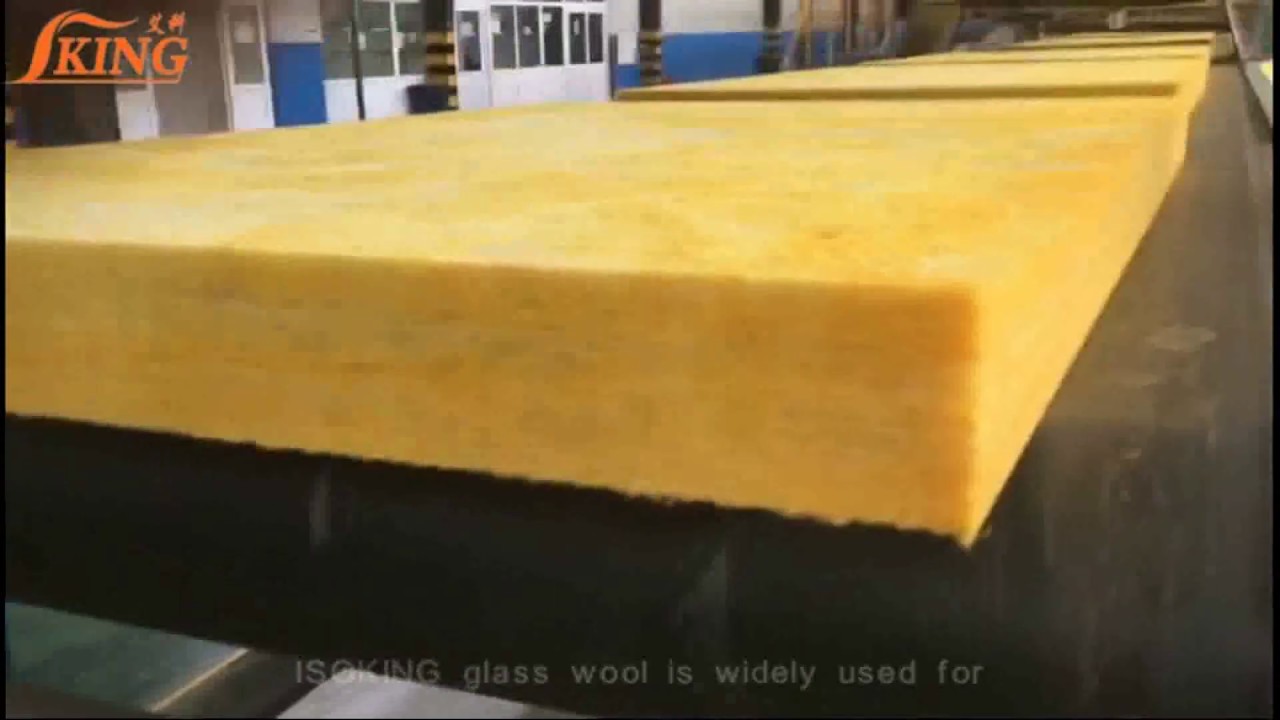 ISOKING Glass wool board plain production video - YouTube