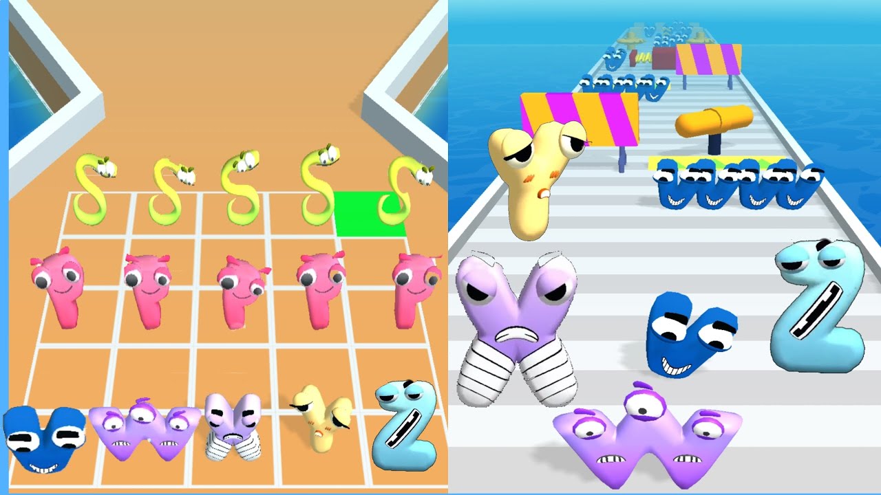 Alphabet Run, Alphabet ABC Run Merge Battle, New Games 🌟🌟🌟 - YouTube