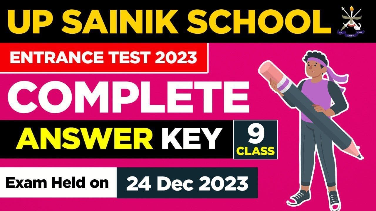 UP Sainik School Complete Answer Key For Class 9th|UP Sainik School ...