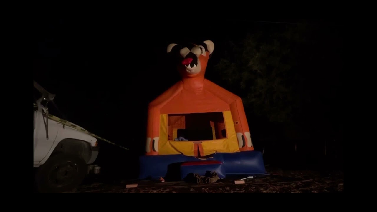 Lion cub 🦁 bounce house night front view - YouTube