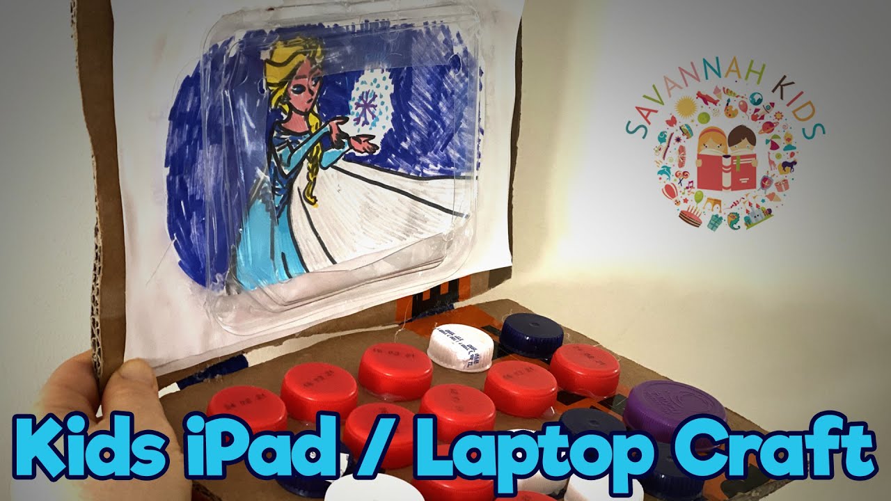 Easy Craft activity for toddlers kids iPad Laptop from cardboard ...