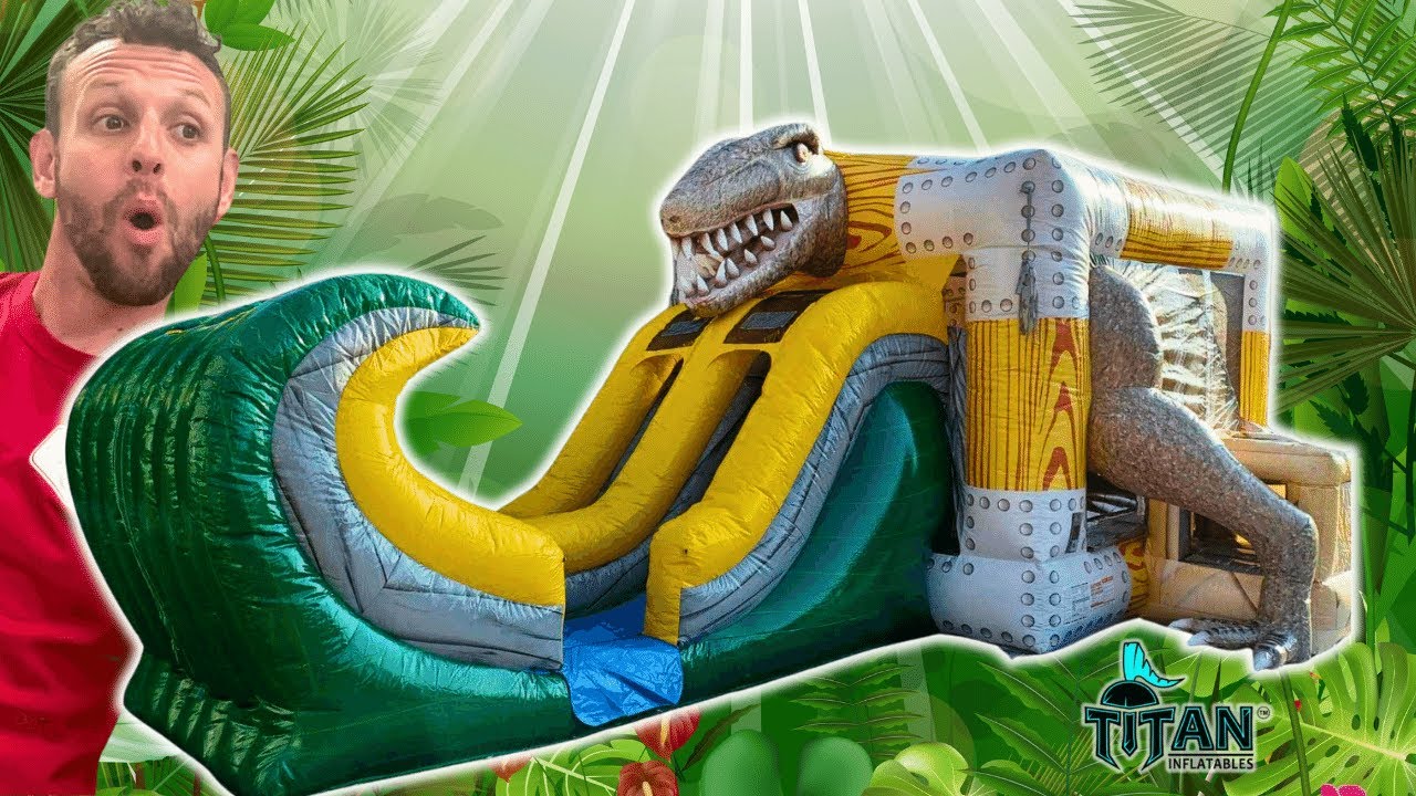 Titan Inflatables Jurassic Rebound Combo DL Unboxing - YouTube