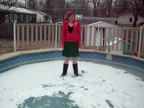 ON ICE~dancing on frozen pool - YouTube
