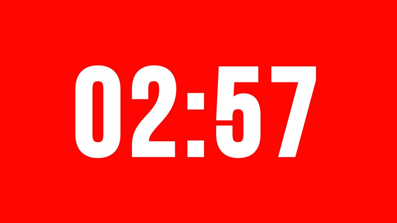 2 Minute 57 Second Timer With Alarm Without Music - YouTube