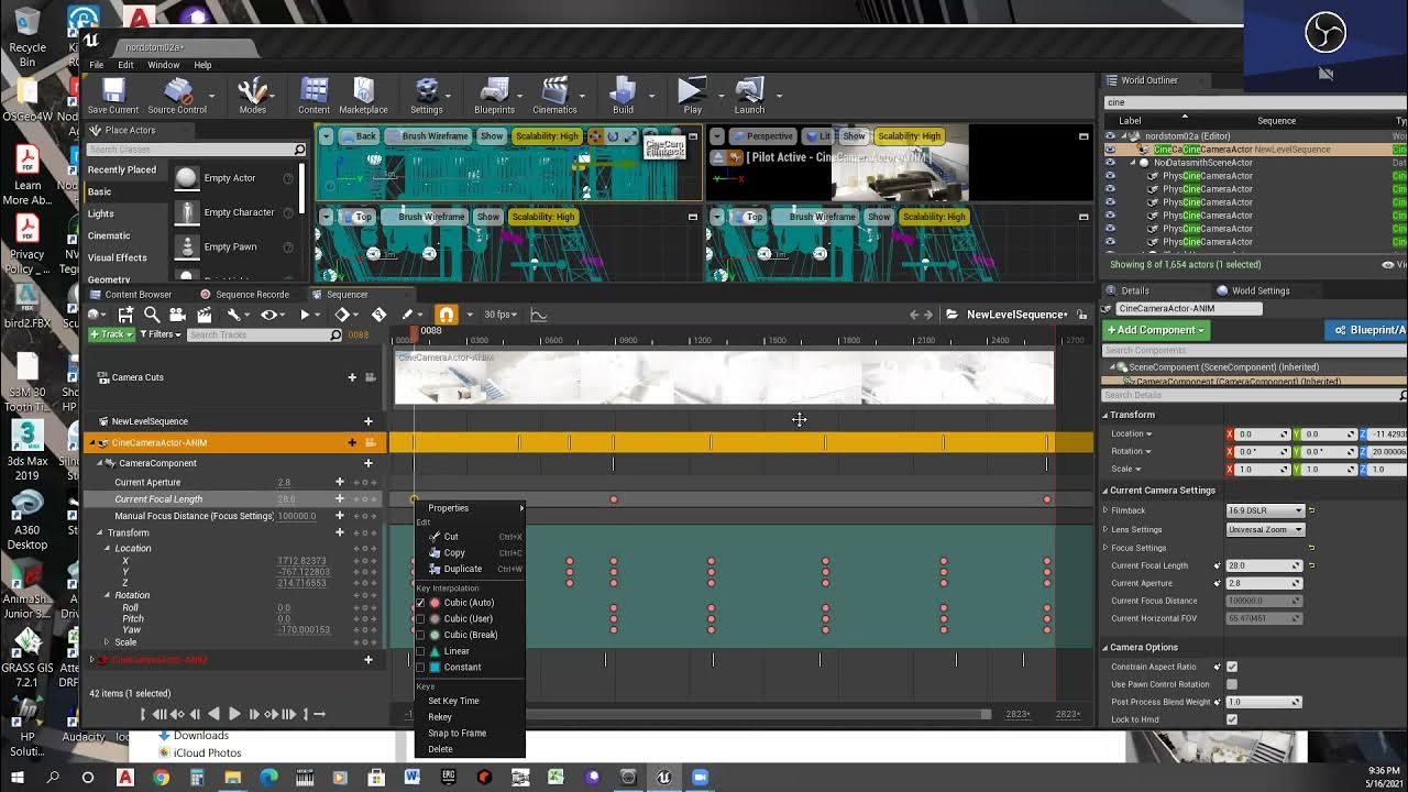 Unreal Engine Camera Keyframe animation example, talking to a friend - YouTube