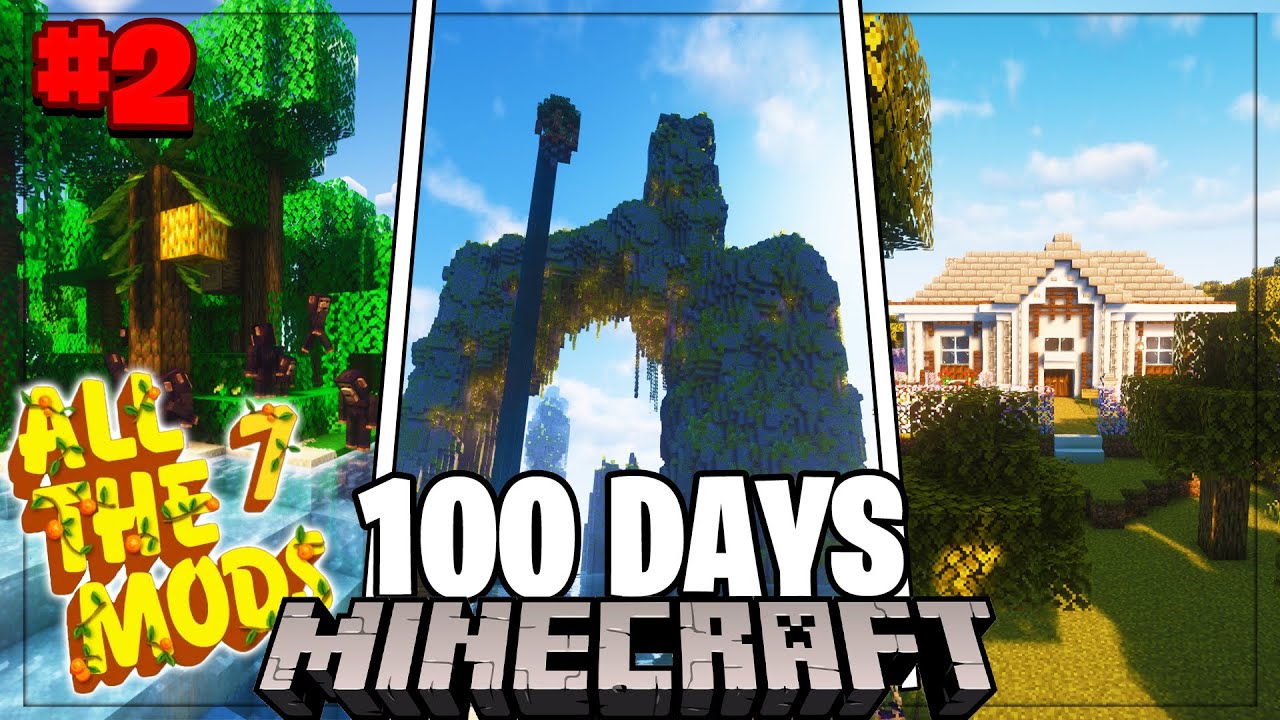 Surviving 100 Days In Minecraft Modpack Madness! Episode 2 - YouTube