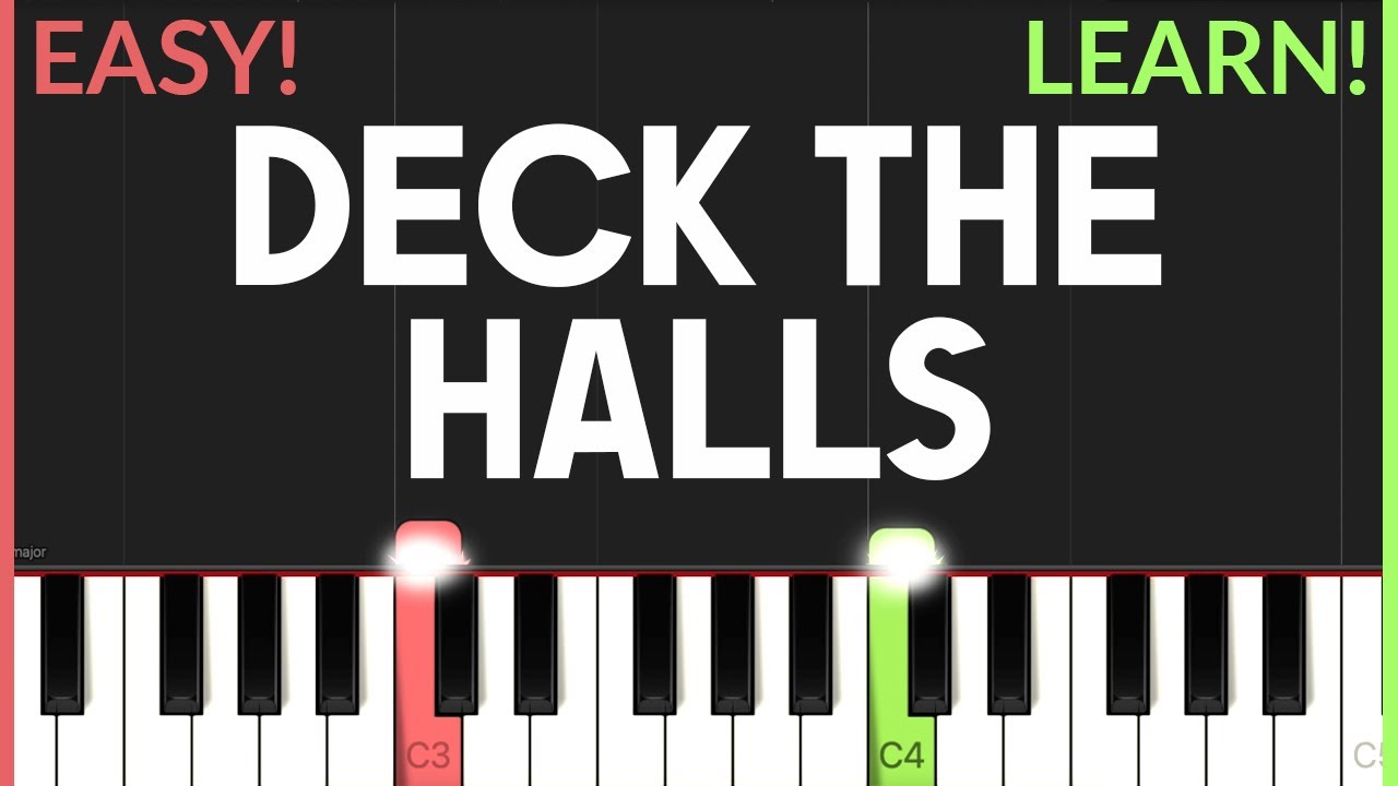 Deck The Halls | EASY CHRISTMAS CAROL Piano Tutorial & SHEET MUSIC ...