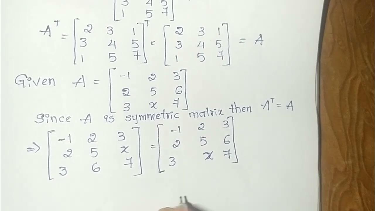 Problems on Matrix inversion method, symmetric matrix, system of equations are consistent or not ...