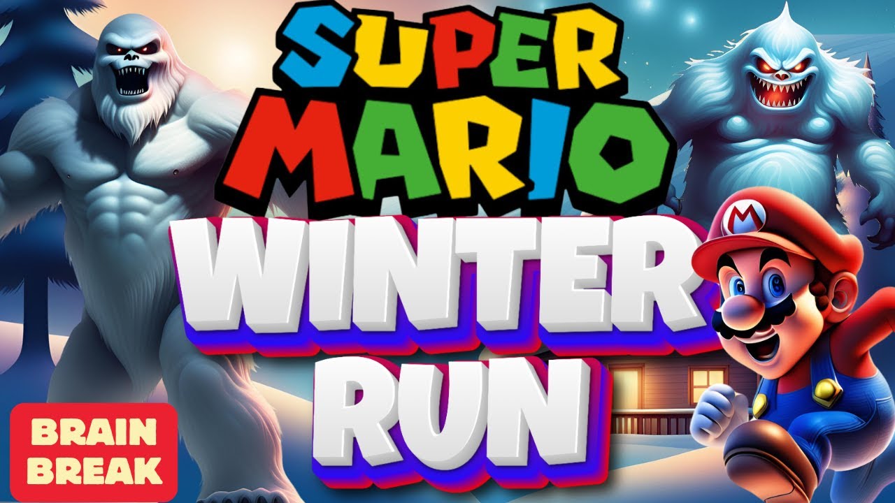 Super Mario Winter Run ️ Extreme Mode 🔥 Brain Break 💪🏽 Go Noodle - YouTube