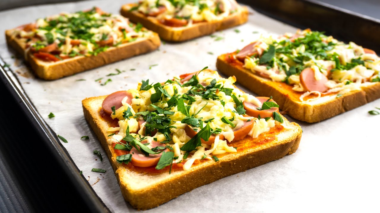 Hot dogs Pizza Toast Recipe - Easy Toast ideas - YouTube