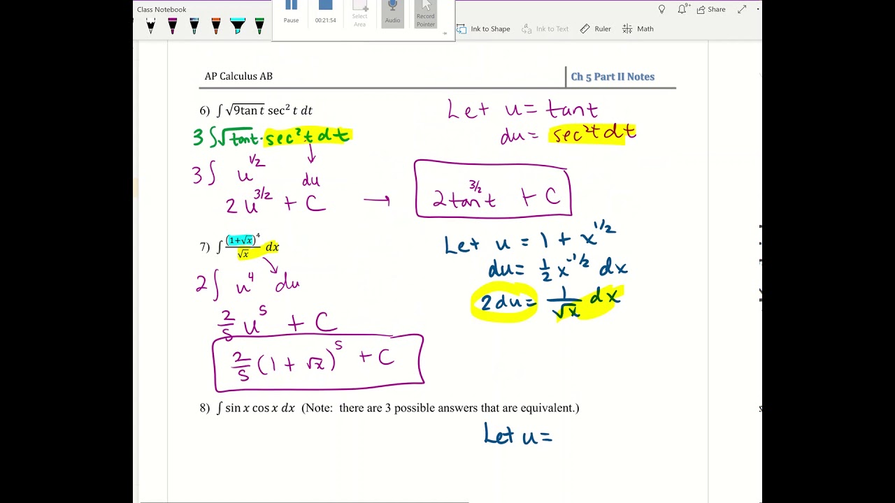 Calc 5 7 Notes Part 2 - YouTube