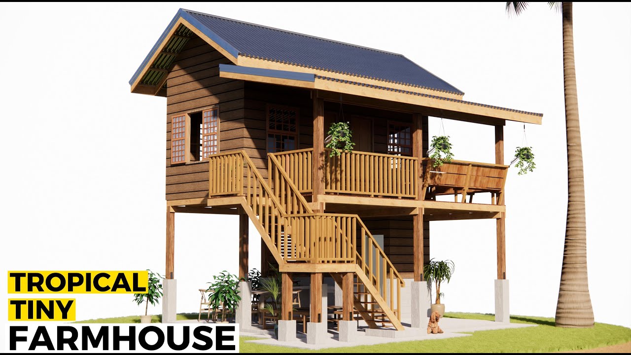 TROPICAL TINY FARMHOUSE | CONSTRUCTION ANIMATION - YouTube