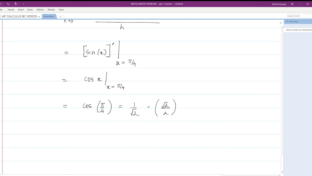 AP Calculus BC - Derivatives - Evaluate certain Limits using ...