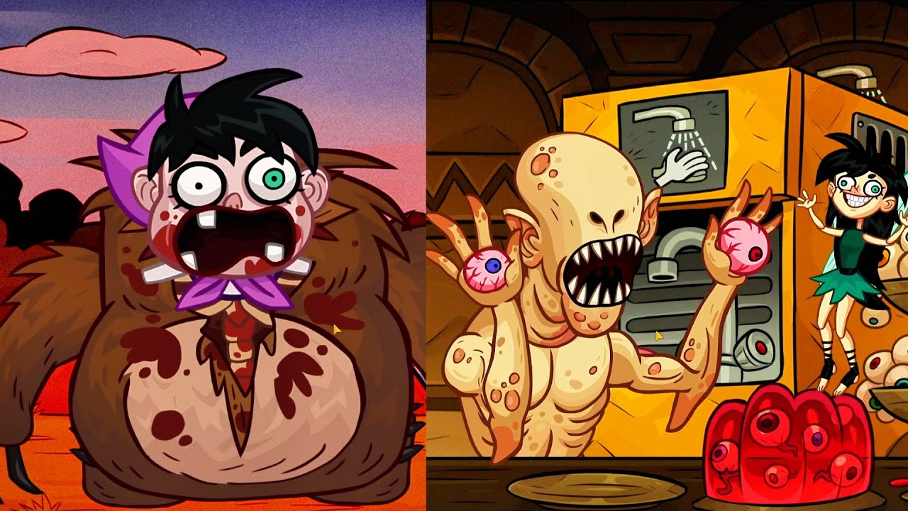 Stupidella Horror 1,2 (Troll Face Quest) All Levels Gameplay ...