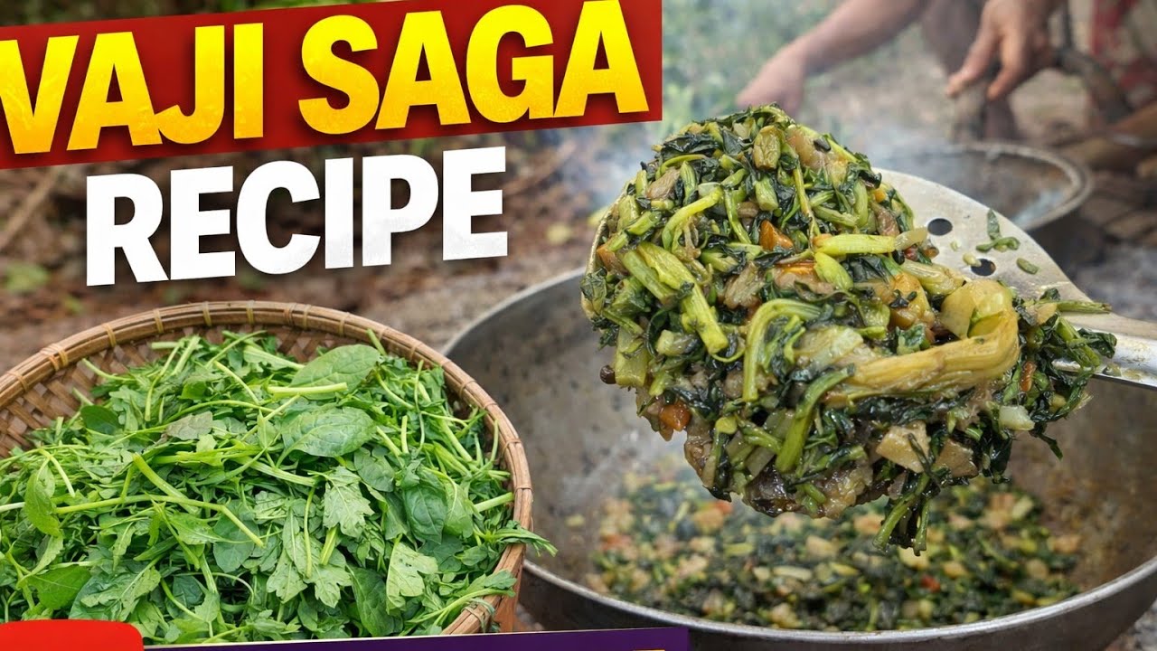 Vaji saga recipe!! village cooking !! healthy recipes - YouTube