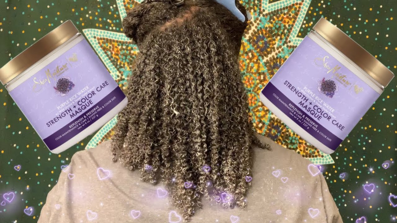 *NEW* SHEA MOISTURE PURPLE RICE WATER MASQUE REVIEW & DEMO | Curly ...