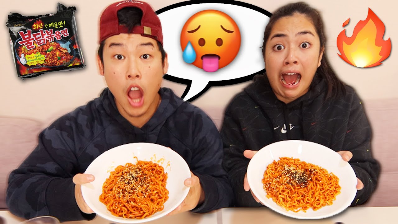 The Spiciest Thing We Ever Ate | Spicy Noodle Challenge | Zach & Tee ...