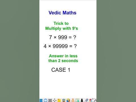 Multiplying by 9s trick | model 1 - YouTube