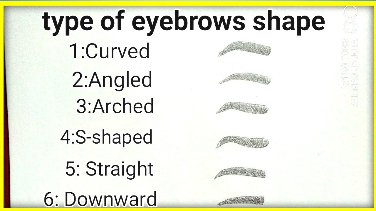 how to draw eyebrows | eyebrow shape types | eyebrows drawing - YouTube