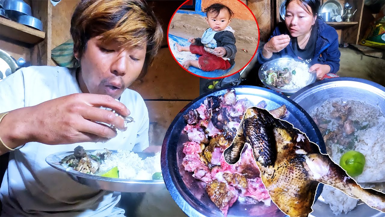 surya laxmi cook chicken curry and rice for themselves || surya laxmi ...