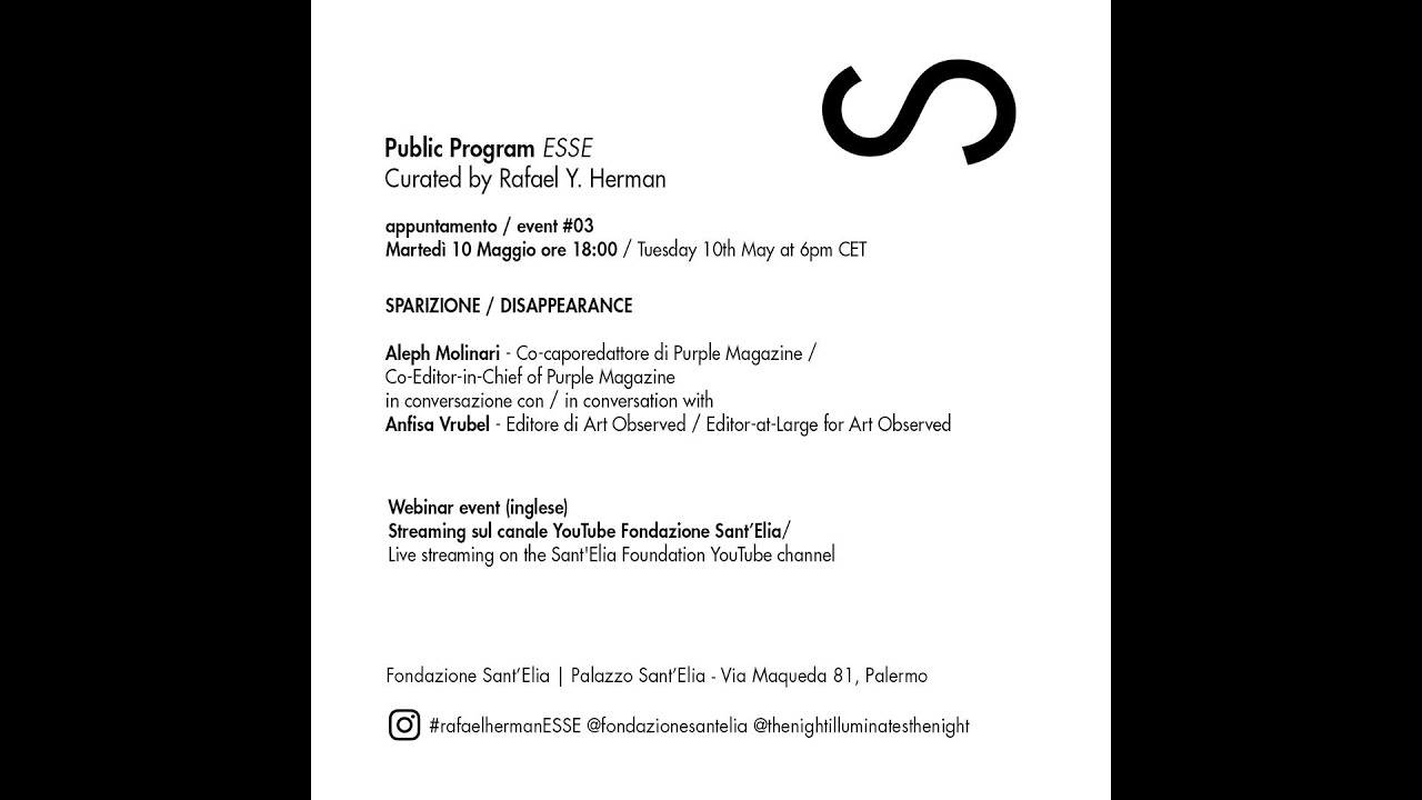 Rafael Y. Herman Public Program ESSE#03 - Aleph Molinari, Anfisa Vrubel ...