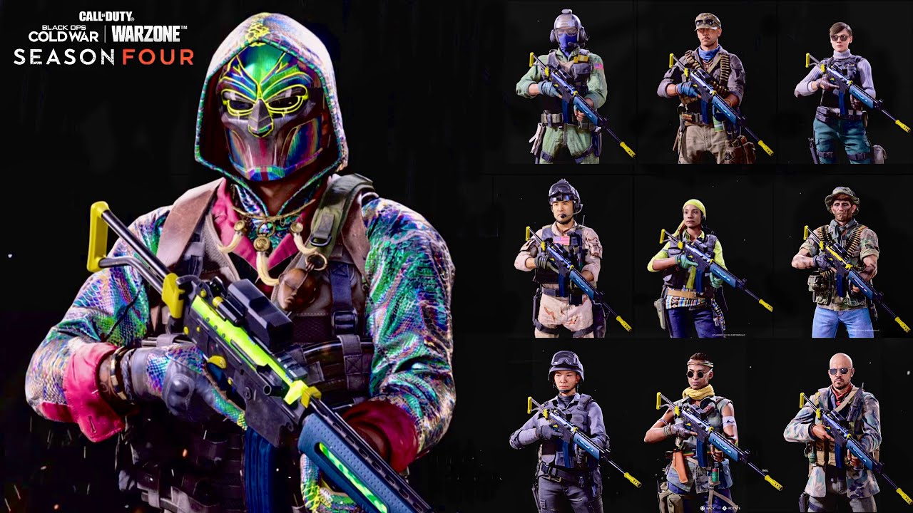 Showcasing EVERY Season 4 BATTLE PASS OPERATOR | Call Of Duty Black Ops ...
