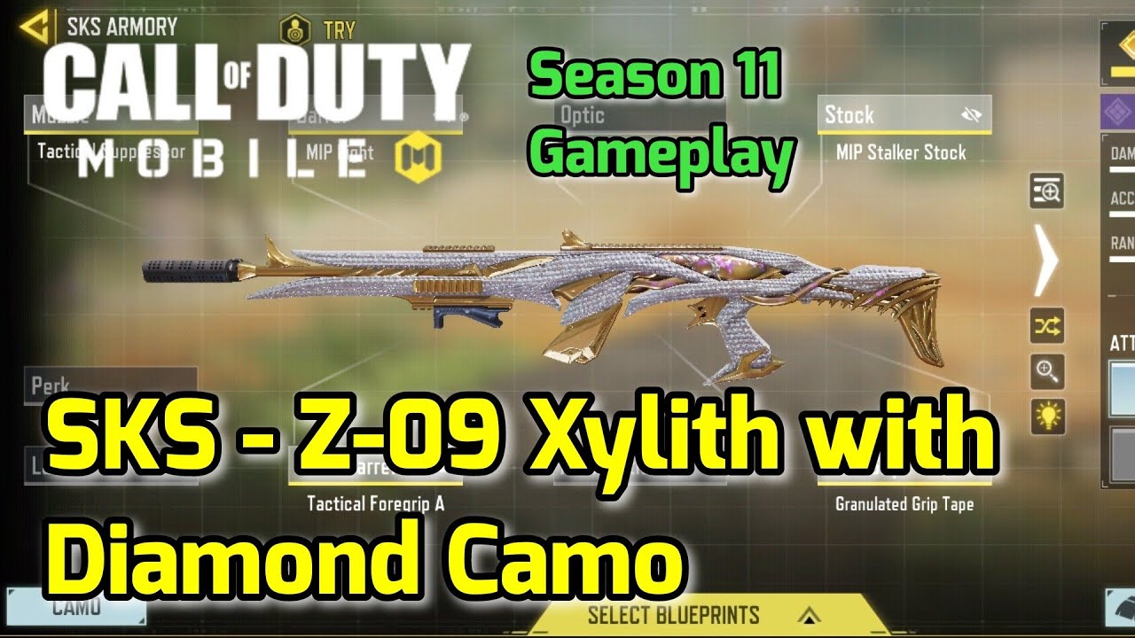 *New* SKS - Z-09 Xylith with Diamond Camo | CoDM Season 11 Gameplay ...