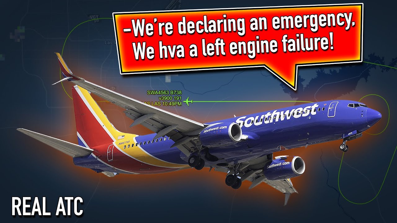 Engine Fails During Climb from Las Vegas. Southwest Boeing 737. REAL ...