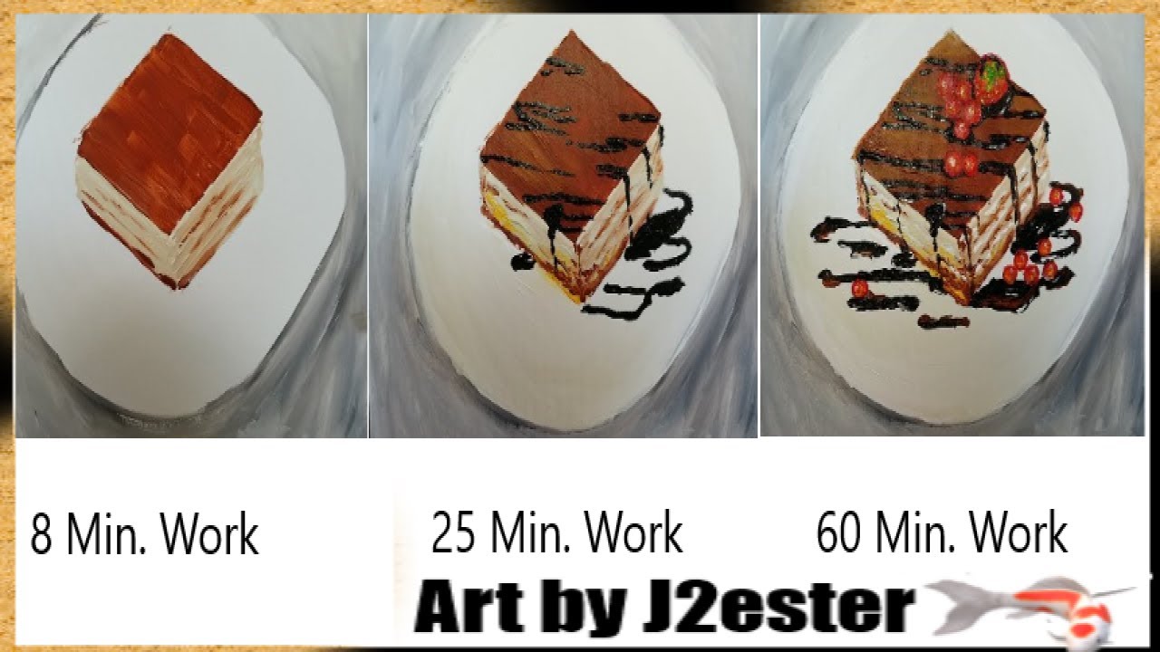 CAKE Preview | Acrylic Painting | Cake painting - YouTube