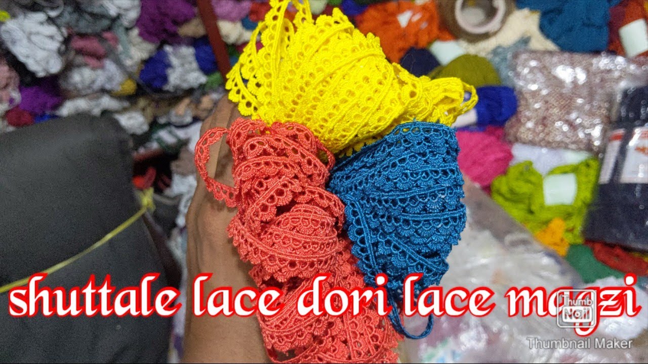 shuttale lace dori lace magzi whole sale rate in / faisalabad - YouTube