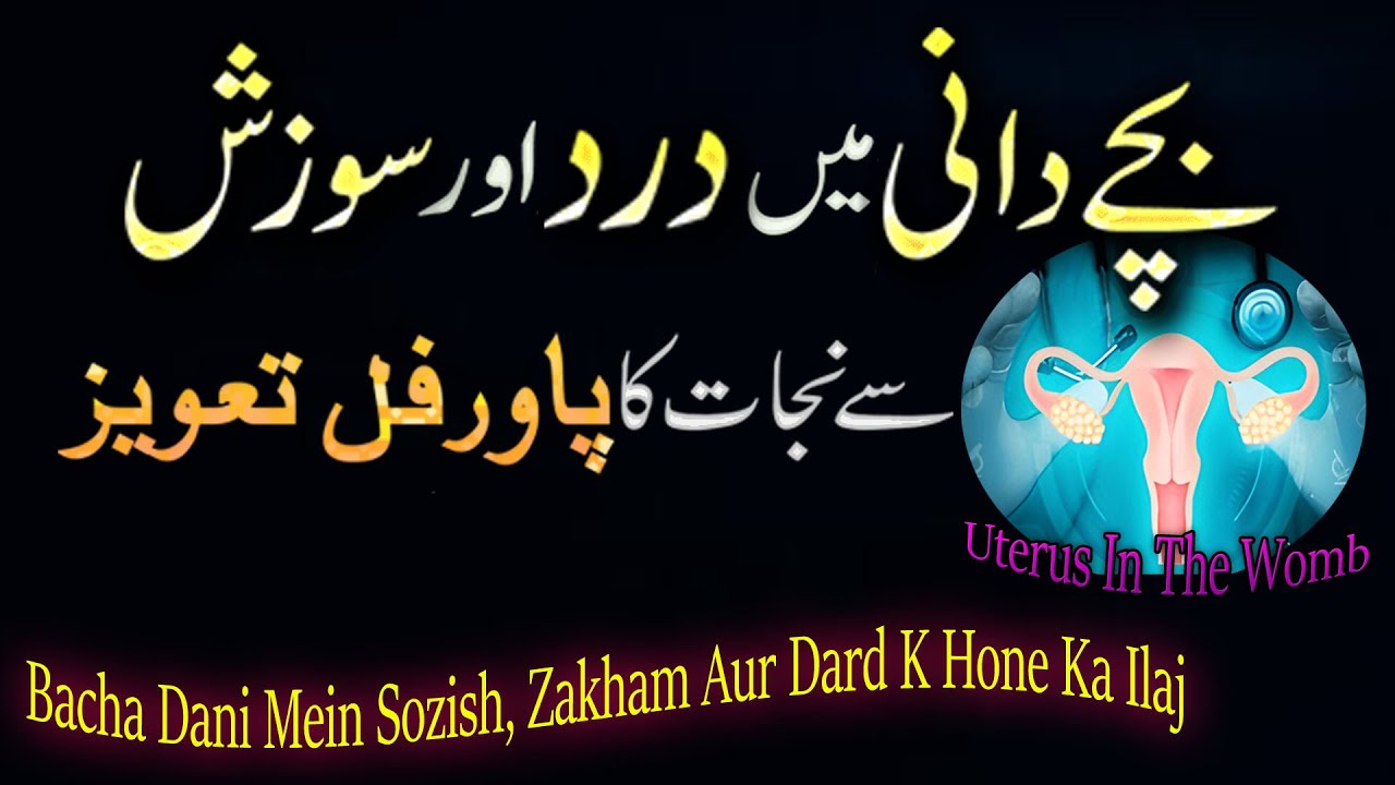 Bacha Dani Mein Zakham | Dard Ya Sozish Ka Ilaj |Cervix Uterus ...