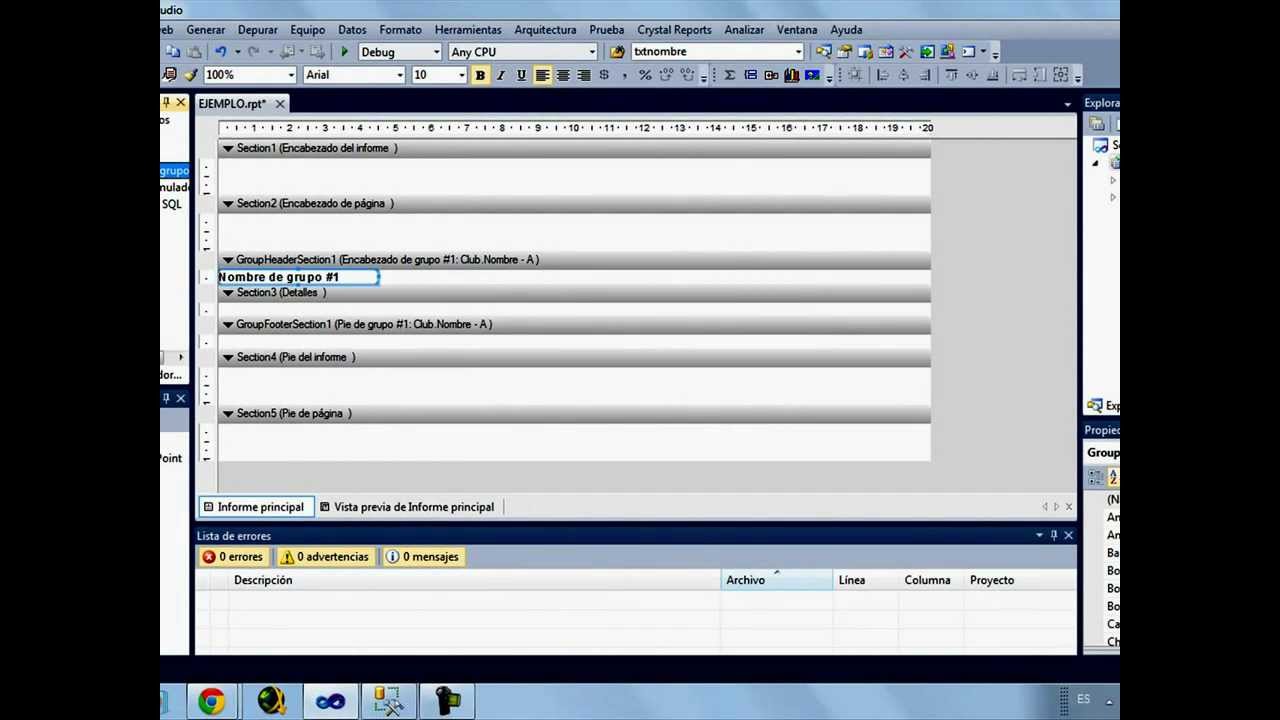 Reporte con Crystal Reports en Visual Studio 2010 - YouTube