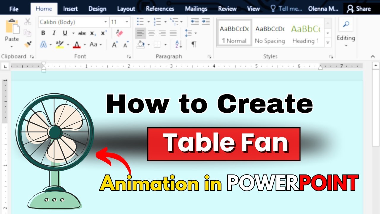 Table fan PowerPoint animation video| Fan PowerPoint presentation Hindi ...