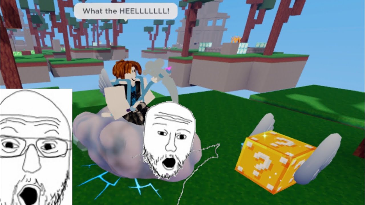 Flying Lucky Blocks in Roblox Bedwars OP? - YouTube