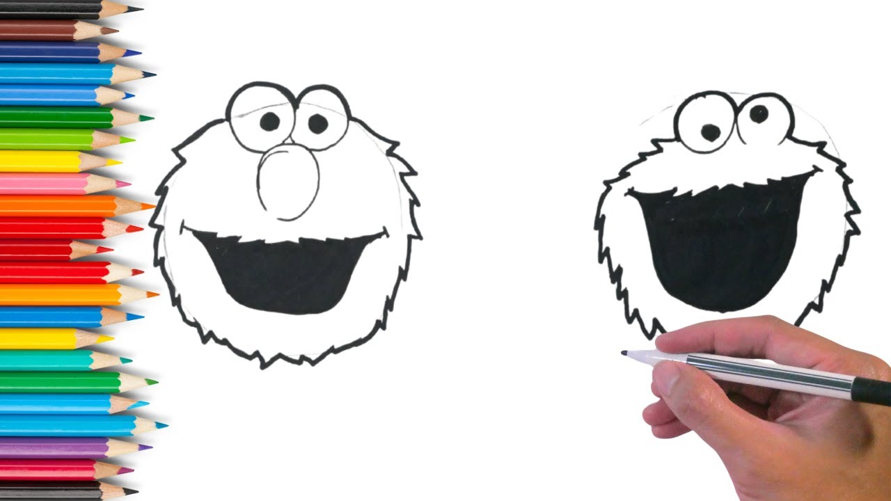 Learn How To Draw Cookie Monster From Sesame Street