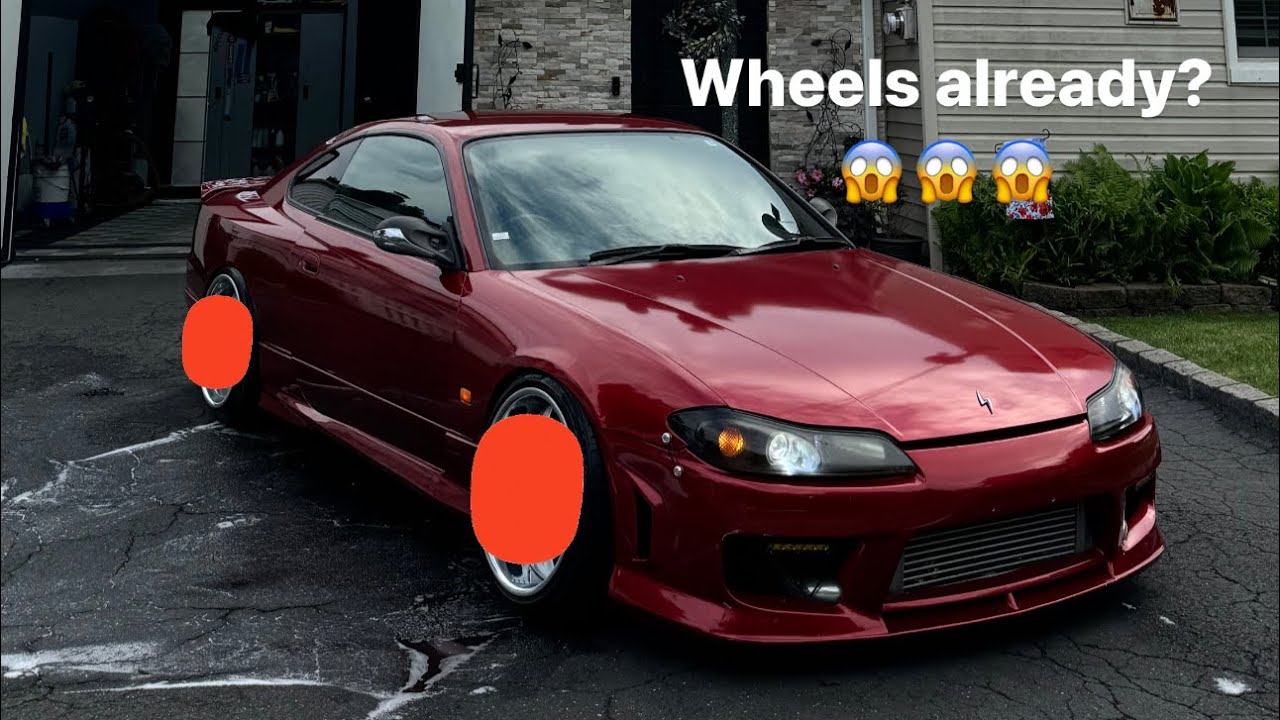 Nissan S15 Silvia gets lowered on 3 piece wheels - YouTube
