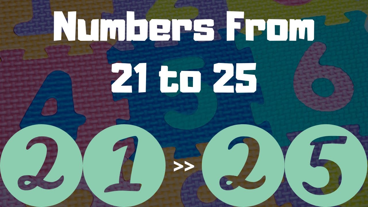 Numbers From 21 to 25 | Std Jr.KG | Maths | Muhammadiyah English School ...