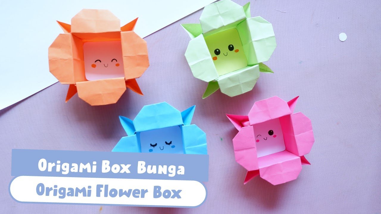 Origami Box Bunga | Origami Flower Box - YouTube